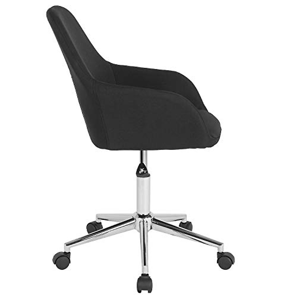 Flash Furniture Cortana Home and Office Mid-Back Chair in Black Fabric