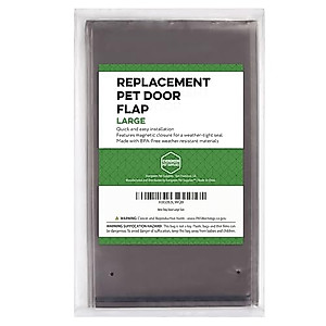 Evergreen Pet Supplies Large Replacement Dog Door Flap - Fits Petsafe Freedom PAC11-11039 - Flexible Doggy Door Flap for Small, Medium, and Large Dogs and Cats - Weather Resistant and Easy to Install