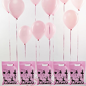 BignzwUra 50PCS Ballet Dance Themed Party Favor Bags - Dacing/Dance Movements Ballerina Baby Shower First 21st Birthday Party Decorations Favors Supplies Table Decor Gift Goodie Bags