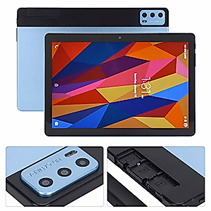 10.1in Tablet, 5800mAh Rechargeable HD Tablet 1920x1200 Blue 100 to 240V for Online Video (US Plug)