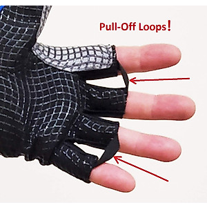 WaterLine Half Finger Paddling Gloves for Kayaks, Canoes and SUP Paddle Boards (Large)