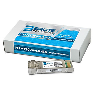 Brute Networks MFM1T02A-LR-BN - 10GBASE-LR 10km SMF 1310nm SFP+ Transceiver (Compatible with OEM PN# MFM1T02A-LR)