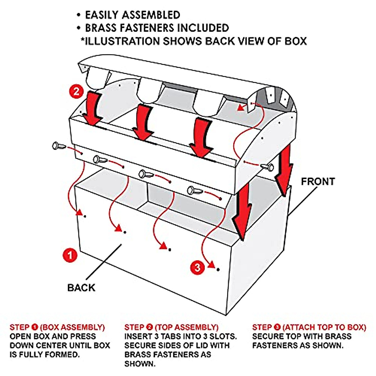 Treasure Chest Box Party Accessory (1 count) (1/Pkg)