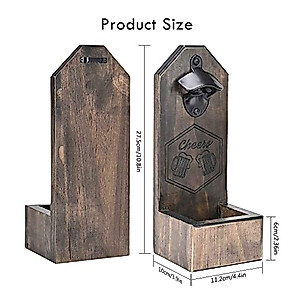 Beer Bottle Opener Wall Mounted, Unique Birthday Retirement Gifts for Men, Cool Beer Gifts for Men Who Have Everything, Christmas Stocking Stuffer for Him