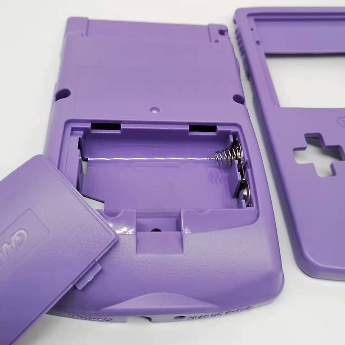 Cowhilan Replacement IPS Full Housing Shell Case + Screwdrivers Compatible with Gameboy Color GBC IPS Highlight Screen Console, Purple