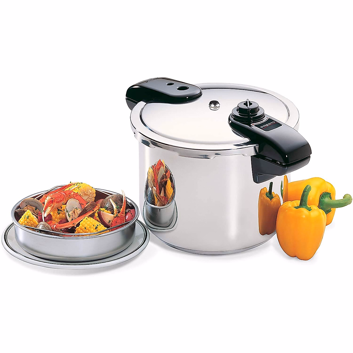 Presto 8-Quart Stainless Steel Pressure Cooker, Silver