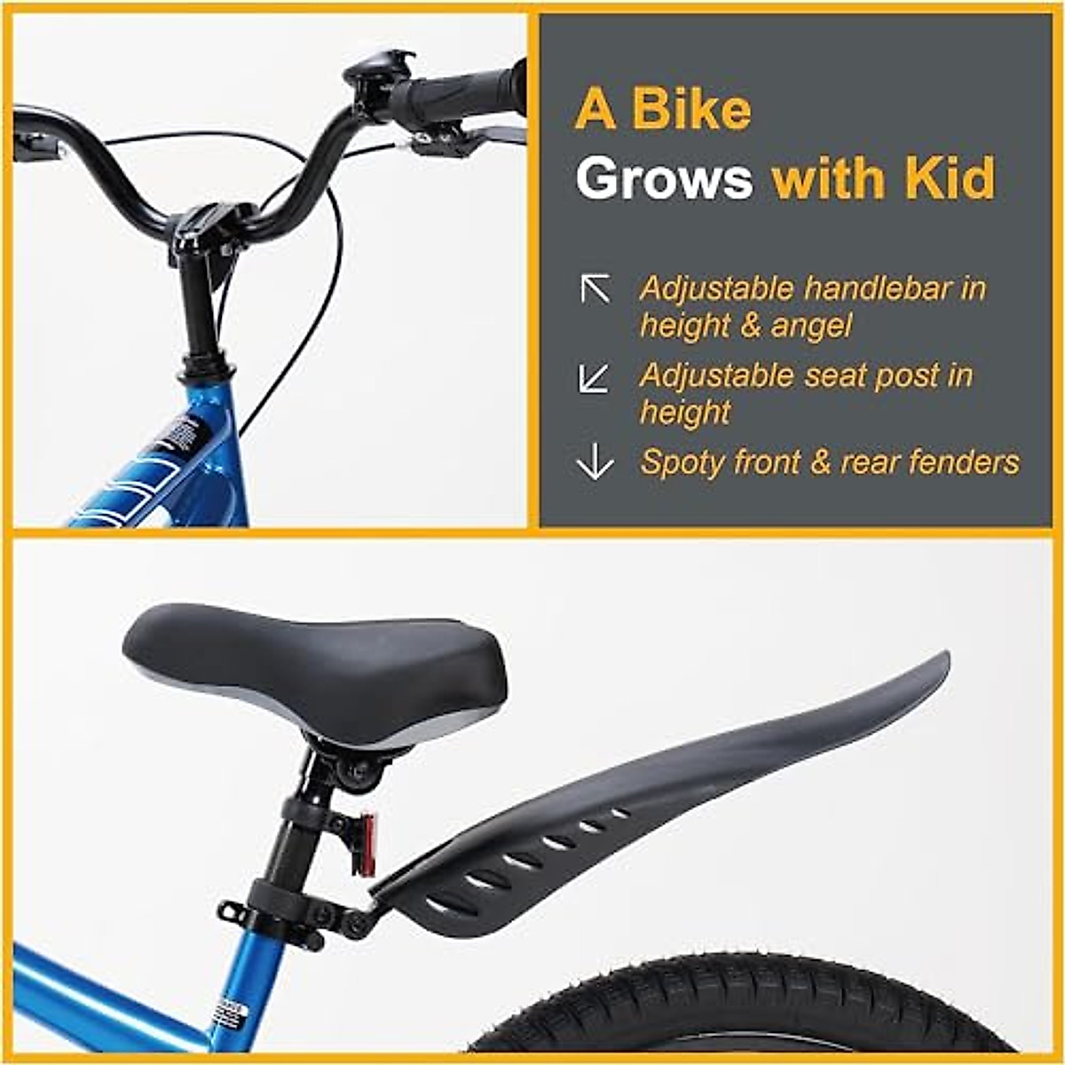 RoyalBaby Freestyle Kids Bike 20 Inch Wheel Bicycle Teens BMX with Dual Hand Brakes Kickstand Boys Girls Ages 6-10 Years, Pink