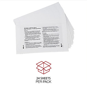 Paper Shredder Lubricant Sheets, Shredder Sharpening & Lubricating Sheets, Mess-Free Easy to Use - 5.5" x 2.8-24 Pack
