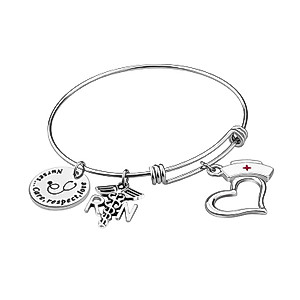 Nurse Gifts for Women - RN Nurse Bracelet, Nursing Graduation Gifts, Nurse Practitioner Gifts, Christmas Gifts for Nurse