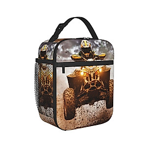 DICITNET Atv Quad Bike Lunch Box Reusable Insulated Lunch Bag Ladies Men's Lunch Box Suitable for Camping Office School