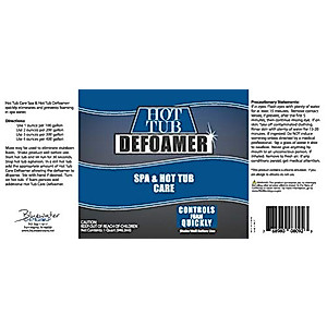 Spa & Hot Tub Defoamer - Quart - Quickly Removes Foam Without The Use of Harsh Chemicals, Eco-Friendly Safe Silicone Emulsion Formula - Concentrate