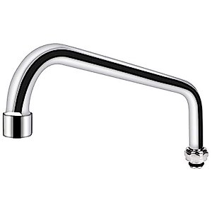 COOLWEST 12 Inch Swing Swivel Spout Replacement Kit for Commercial Kitchen Sink Faucet, 2.2 GPM Gooseneck Spout Nozzle Replacement Part, Chrome Finish