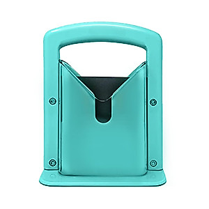 Bagel Slicer, Safety Handle, Bagel Cutter Stainless Steel (Aqua Sky)
