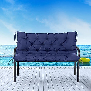 RVtiooy Porch Swing Cushions, Replacement Cushions for Outdoor Swing, Swing Cushions 3 Seater Replacement, Outdoor Swing Cushions for Bench Terrace 2-3 Seater (60 * 40 * 3 inches, Khaki)…