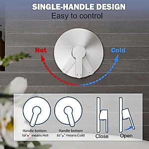 HoliSpa Tub Shower Faucet, Chrome Tub Shower Faucet Set with 8-Inch Rainfall Shower Head and Tub Spout, Shower Tub Faucet Set Complete (Included Shower Valve), Tub Shower Trim Kit, Polished Chrome