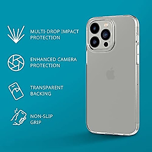 tech21 iPhone 14 Pro Max Evo Lite – Thin and Clear Shock-Absorbing Phone Case with 8ft Multi-Drop Protection