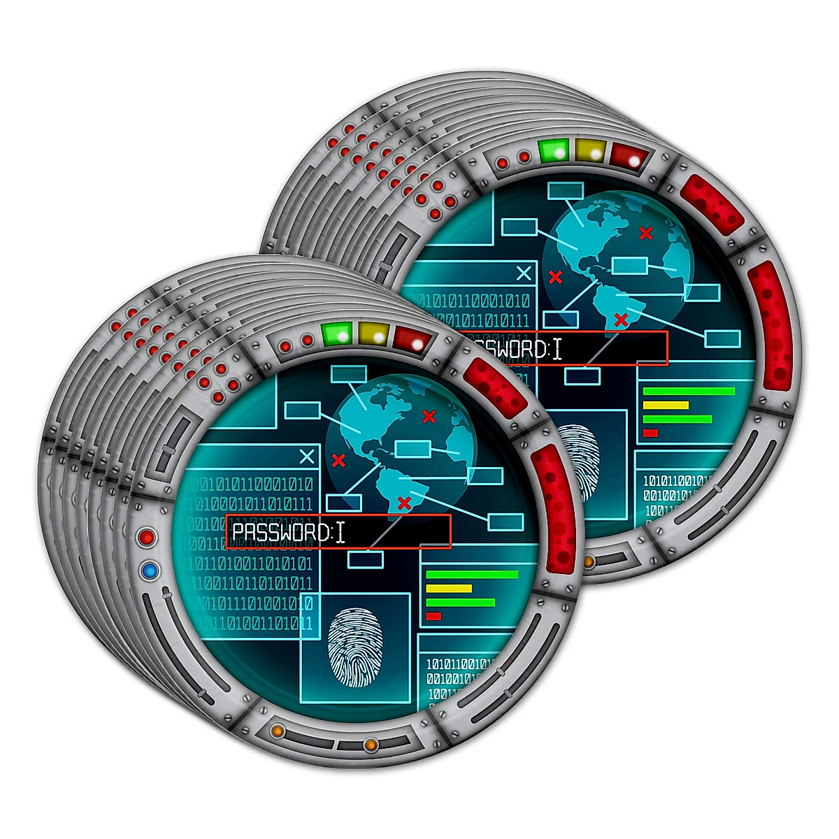 Secret Agent Top Secret Spy Birthday Party Supplies Set Plates Napkins Cups Tableware Kit for 16