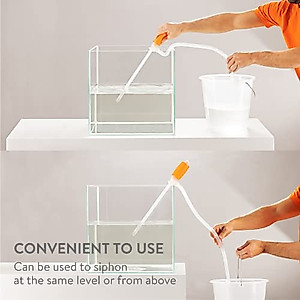 Water & Fuel Transfer Pump Siphon - Large Squeezing Gas Siphon for Lawn Mowers & Manual Pumping Petrol, Water Syphon, Alcohol and more! - Siphon Pump for Gasoline (By Luigi's)