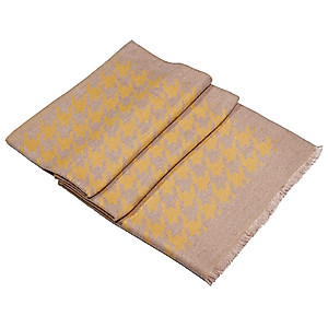 VANLINKER Soft Cashmere Feel Scarfs for Women Houndstooth Plaid Long Large Blanket Wrap Shawl for Fall Winter VL9306 Yellow