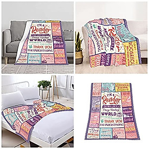 Book Lovers Gifts for Women Gifts for Book Lovers Book Accessories for Reading Lovers Gifts for Readers Gifts for People Who Like to Read Bookish Gifts for Mothers Day Throw Blanket 60x50 Inch