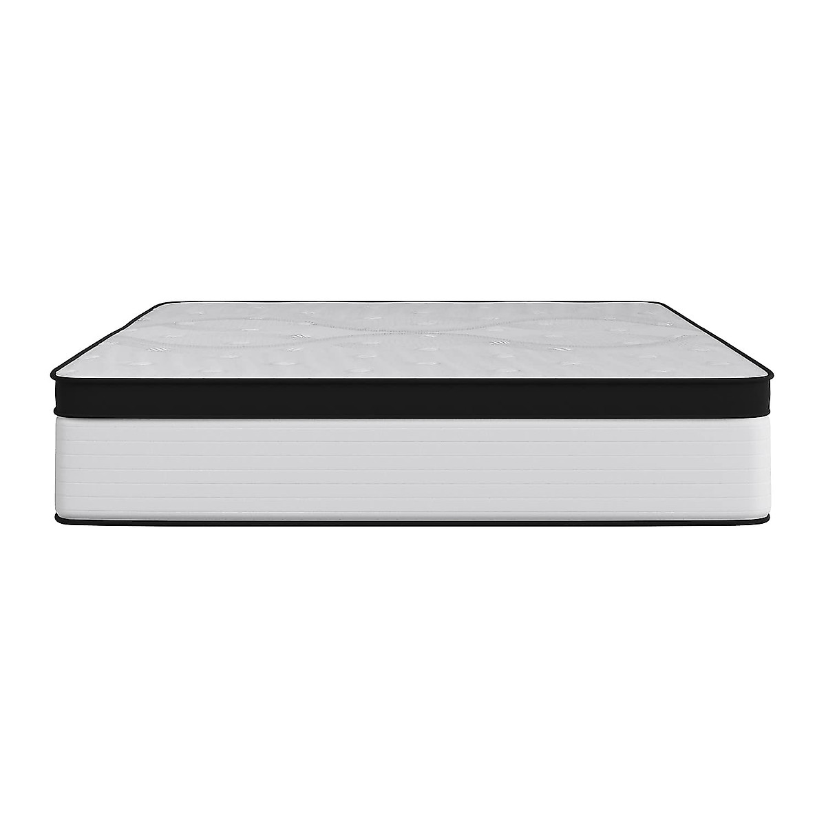 Flash Furniture Capri Comfortable Sleep 12" Hybrid Pocket Spring and Foam Mattress in a Box, Extra Firm Foam Pocket Spring Hybrid Mattress, Queen