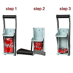 16 oz. Metal Can Crusher/Smasher, Heavy Duty Wall Mounted Aluminum Can Crusher, Crusher Recycling Tool for Seltzer, Soda, Beer Cans with Bottle Opener