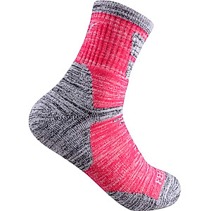 FEIDEER Women's Hiking Walking Socks, 4-Pack Outdoor Recreation Socks Wicking Cushion Crew Socks (TJ-2-4WS19104-M)