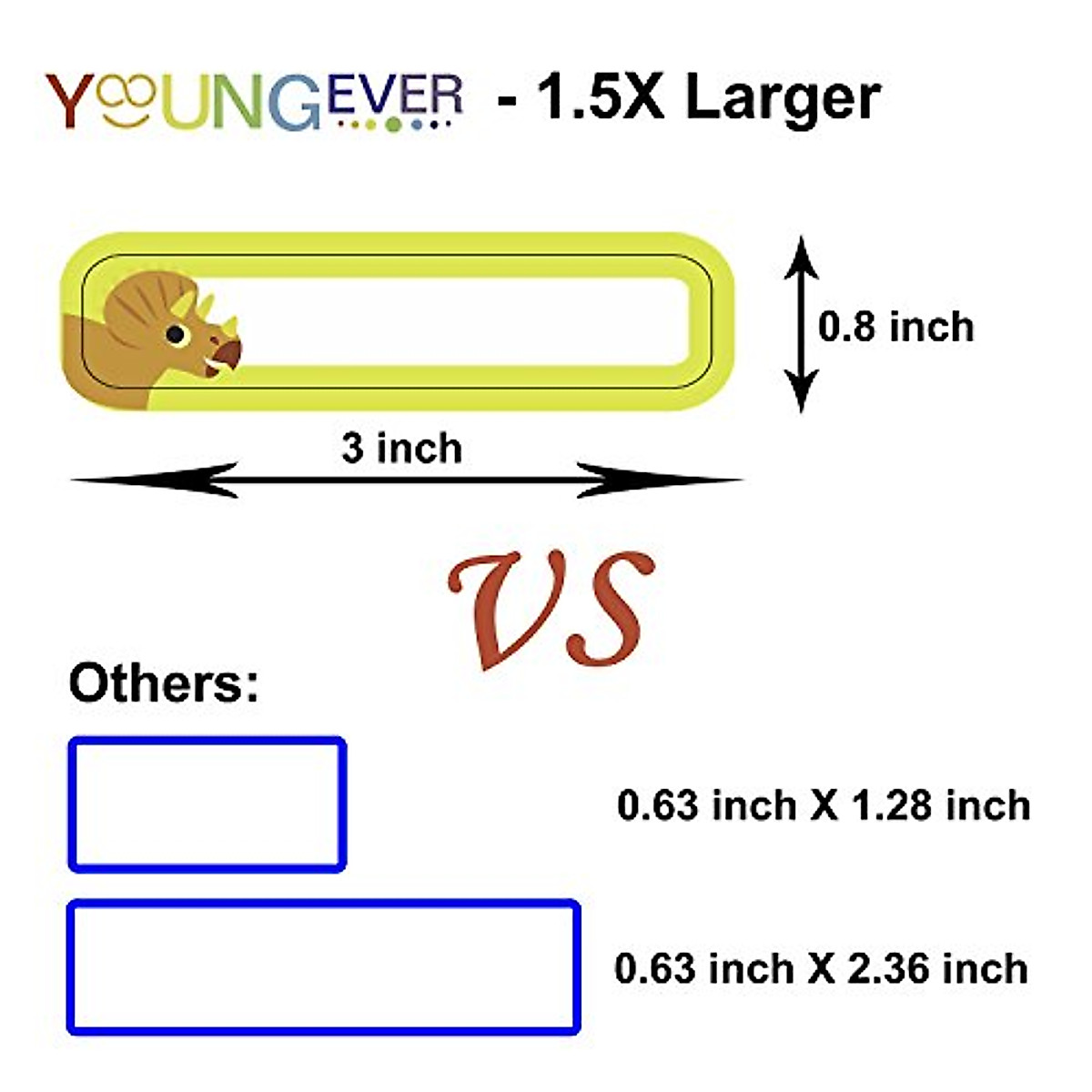 Youngever 180 Pack Baby Bottle Labels for Daycare, Waterproof, Self-Lamination, Write-on, 60 Fun Design