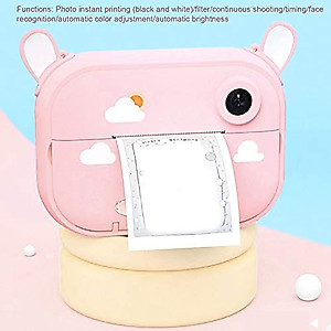 Digital Camera for Children, Cartoon Camera Portable Kids Mini Digital Camera Automatically Print Photo 2.4inch High Definition Screen