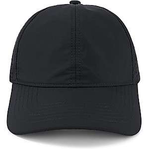 Century Star Womens Baseball Cap Ponytail Hat Running Hat Men Waterproof Adjustable Breathable Women Sun Hats Visors Black Medium
