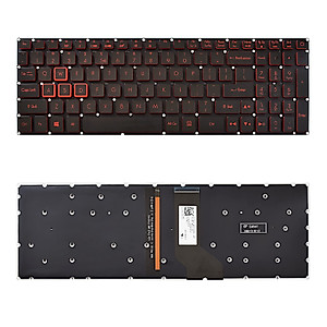 SUNMALL Replacement Keyboard with Backlit Compatible with Acer AN515-31 AN515-41 AN515-42 AN515-51 AN515-52 AN515-53 N17C1 Black US Layout