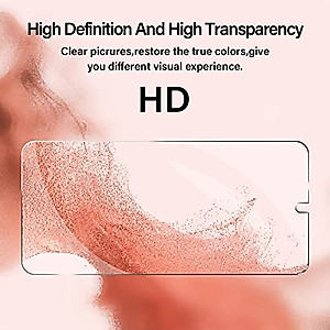 Galaxy S22 Tempered Glass Screen Protector + Camera Lens Protector [ 2 + 2 Pack ][Case Friendly] [Anti-Scratch] [Ultrasonic Fingerprint Unlock] Clear HD Glass Protective Film for Samsung Galaxy S22