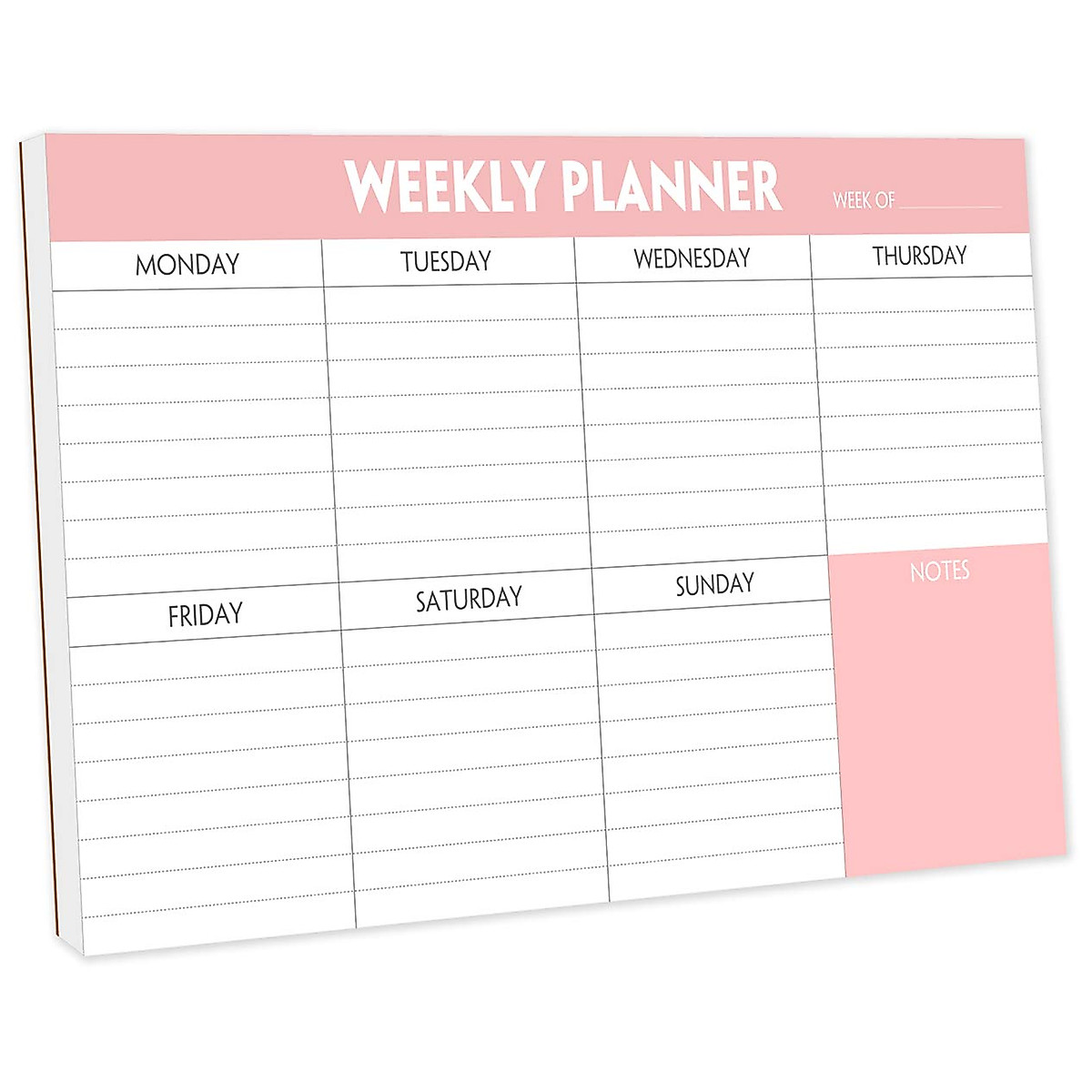 Weekly Planning Pad - Tear Off To Do List Pad with Daily Schedule & Calendar, 52 Sheets, 100gsm Paper, Undated Weekly Planning Notepad, 6x9 in
