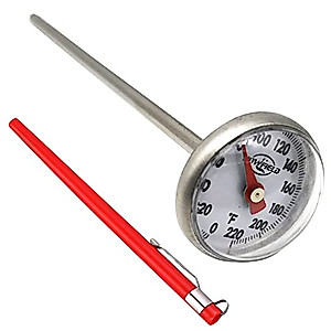 HOWFIELD Instant Read 1-Inch Dial Kitchen Thermometer,Best for The Coffee Drinks,Chocolate Milk Foam and Meat