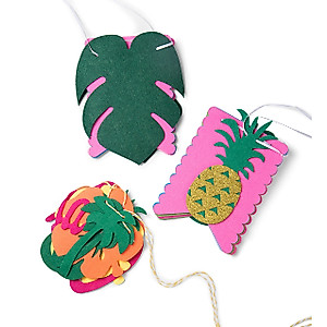 LOVENJOY Hawaiian Luau Birthday Party Decoration Kit, Pre-Strung Banners, Large