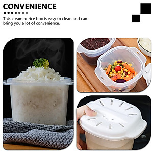 Microwave Rice Cooker Food Container: 2pcs Pasta Cooker Maker Oven Rice Cooker Steamer Microwave Cookware for Rice Chicken Pasta