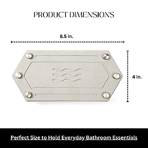 Nobleton Instant Dry Bathroom Organizer, Water Absorbing Stone Tray For Sink, Fast Drying Sink Caddy(Grey)