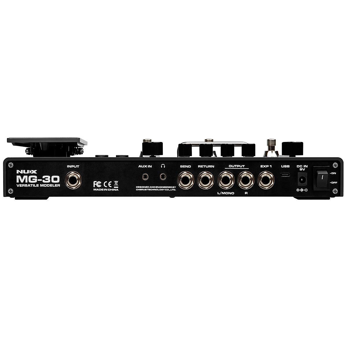 NUX MG-30 Guitar Multi-Effects Pedal Guitar/Bass/Acoustic Amp Modeling Processor, IR Loader, White-Box Algorithm, EFX Routing, 4'' Color LCD, NMP-2 Footswitch Included