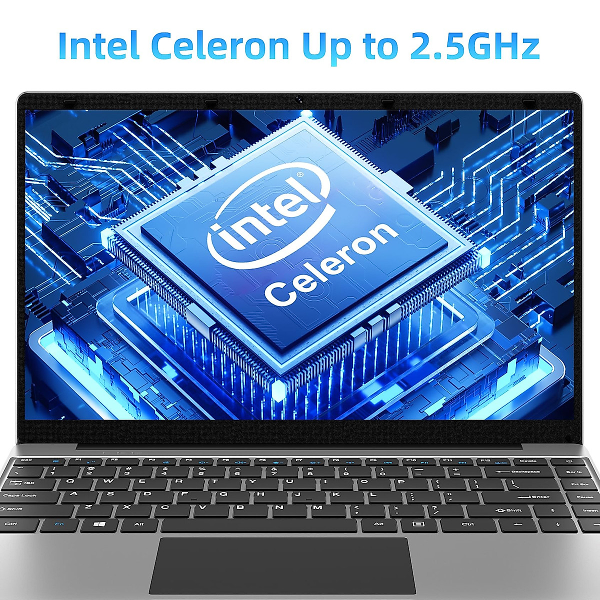 jumper Laptop, 12GB LPDDR4 256GB SSD and Expandable 256GB TF Card Expansion, Quad-Core Intel Celeron CPU(Up to 2.5GHz), 14" 1080P FHD Display, Laptops Computer with 2.4G/5G WiFi, Dual Speakers.