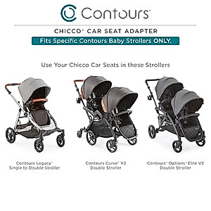 Contours Baby Infant Car Seat Adapter for Contours Strollers, Fits Chicco Infant Car Seats into Select Contours Baby Strollers (Not Compatible with Other Stroller Brands)