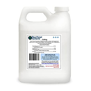CalMag + Iron Plant Supplement (32 oz) Quart | Concentrated Calcium Magnesium Iron for All Plants & Gardens | Makes Up to 315 Gallons | Prevents & Corrects Blossom End Rot | Blue Planet Nutrients