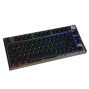 YMDK 133 Key Black White PBT Double Shot Side-lit Shine Through Backlit keycaps OEM Profile for MX Mechanical Keyboard 108 96 87 NJ80 KBD67 ID80 84 68 64 (133 Key Black)