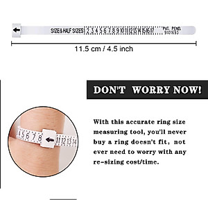 70 Pcs Ring Size Adjuster for Loose Rings with Ring Size Measuring Tool for Ring Adjuster, Plug-in Invisible Ring Spiral Silicone Tightener with Women and Men Any Rings Size