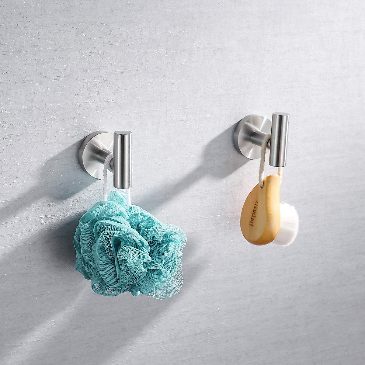 Miyili Bathroom Coat Hook SUS 304 Stainless Steel Towel/Robe Clothes Hook for Bath Kitchen Garage Heavy Duty Wall Mounted Brushed Finish 2 Pack, B01N2