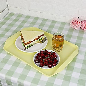 Obstnny 4-Pack Plastic Fast Food Serving Trays, Rectangular Serving Trays