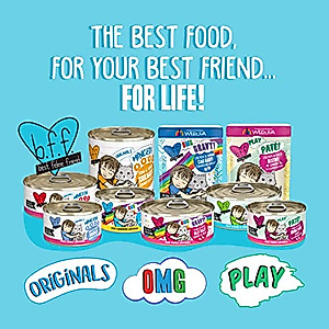 B.F.F. PLAY - Best Feline Friend Paté Lovers, Aw Yeah!, Salmon & Tuna Tuck Me In with Salmon & Tuna, 5.5oz Can (Pack of 8)