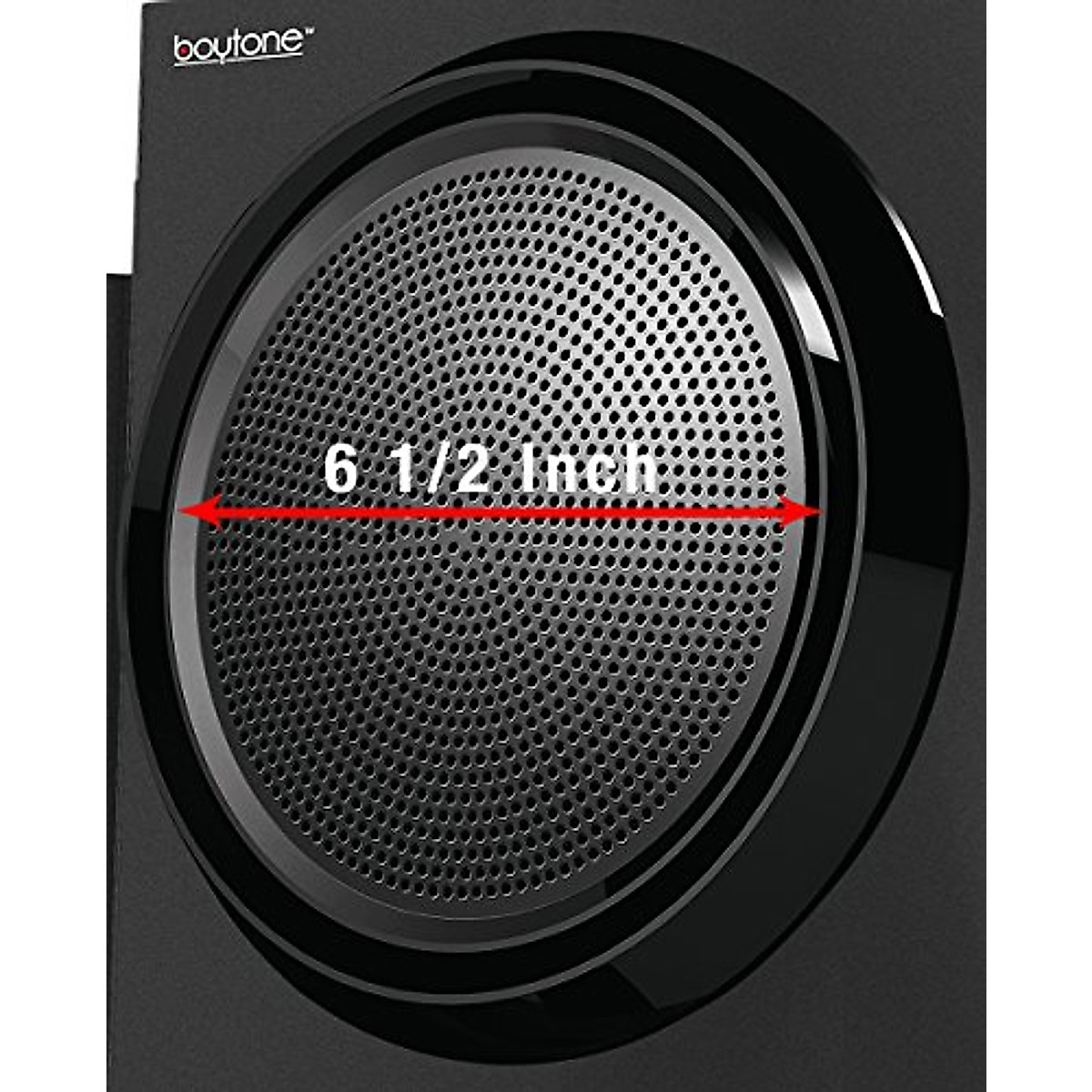 Boytone BT-210FB Wireless Bluetooth Stereo Audio Speaker with Powerful Sound, Bass System, Excellent Clear Sound & FM Radio, Remote Control, Aux-In Port, USB/SD/for Phone's, Laptops, Black, 30 W