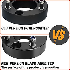 2" Front Leveling Lift kit for Dodge Ram 1500 2006-2024 4WD, Lifronkit Raise 2 Inch Front Strut Spacers Compatible with Dodge Ram Suspension Lift Kits 2006-2023 Black Anodized(new version)