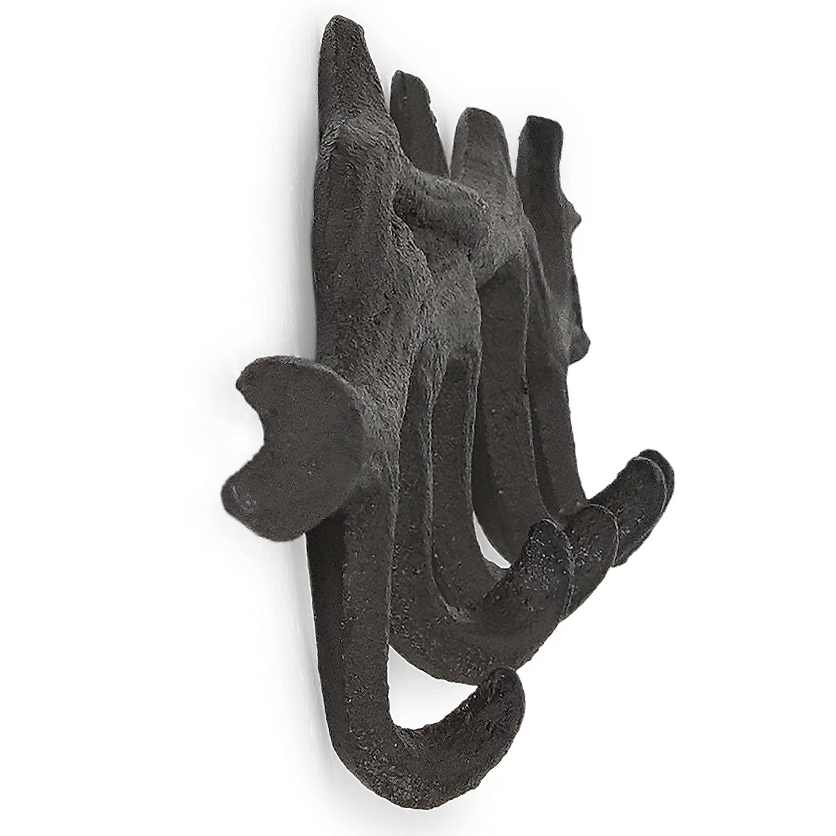 GASARÉ, Key Holder for Wall Mount, Cast Iron Key Hook, Key Rack, Tree Branch Design, Screws and Anchors, Large Size of 13¼ x 4 Inches, Brown, 1 Unit