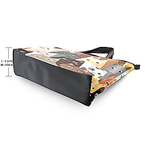 Cat Tote Bag with Zipper,Cat Tote Bag for Women,Cat Tote Purse Cat Handbag L